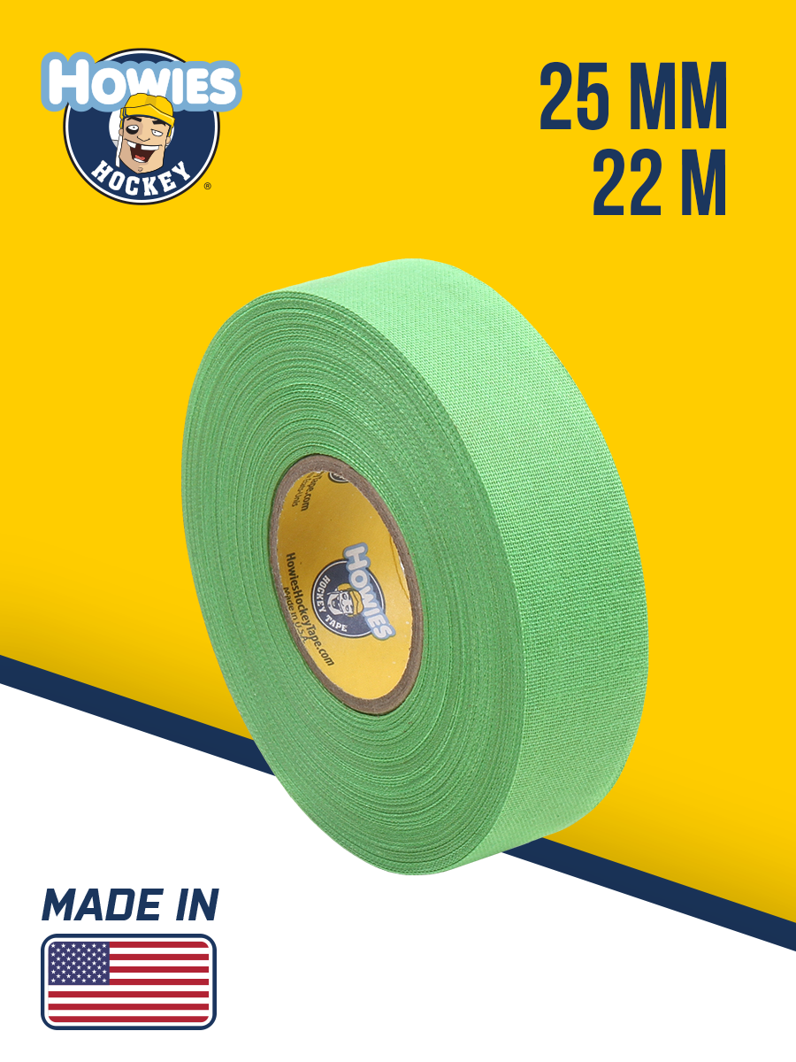 Лента хоккейная Howies, неоновая, полиэстер/хлопок, 25 мм х 22 м