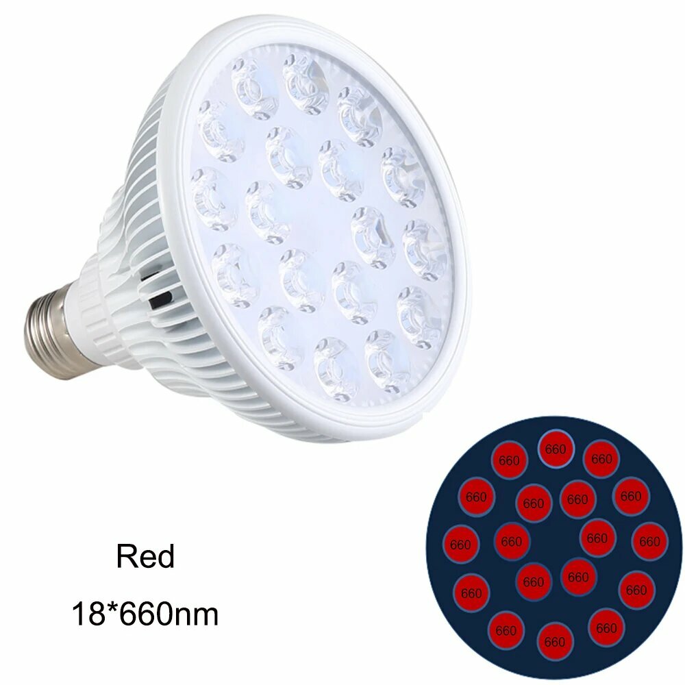 Инфрастар 18 светодиодная лампа красного света E27, W660nm Bulb only