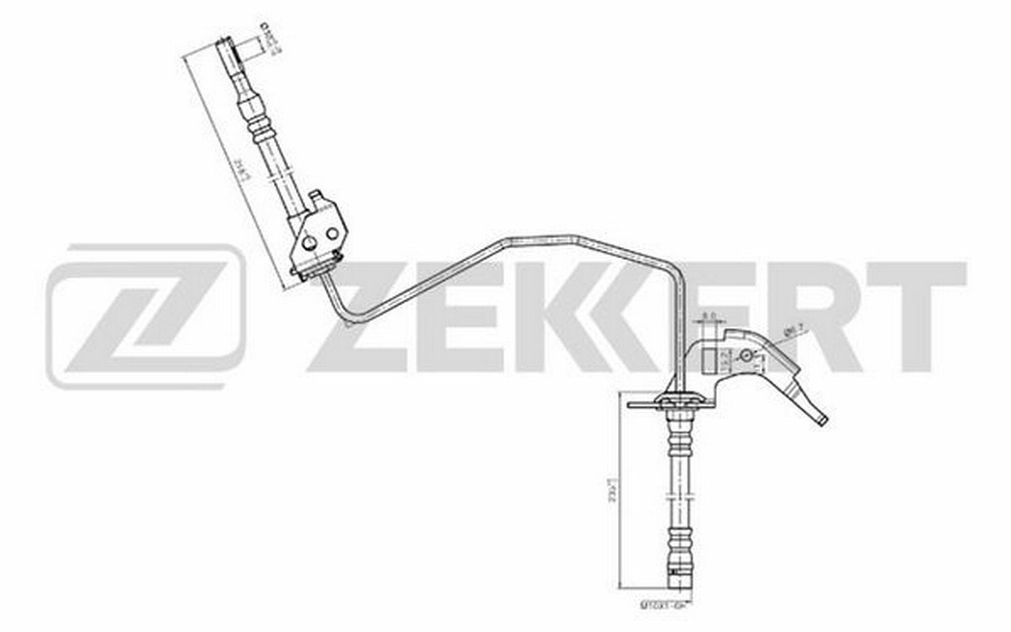 Шланг тормозной задний левый на Opel Astra G H 98/ Meriva A B 03/ Zafira A B 02/