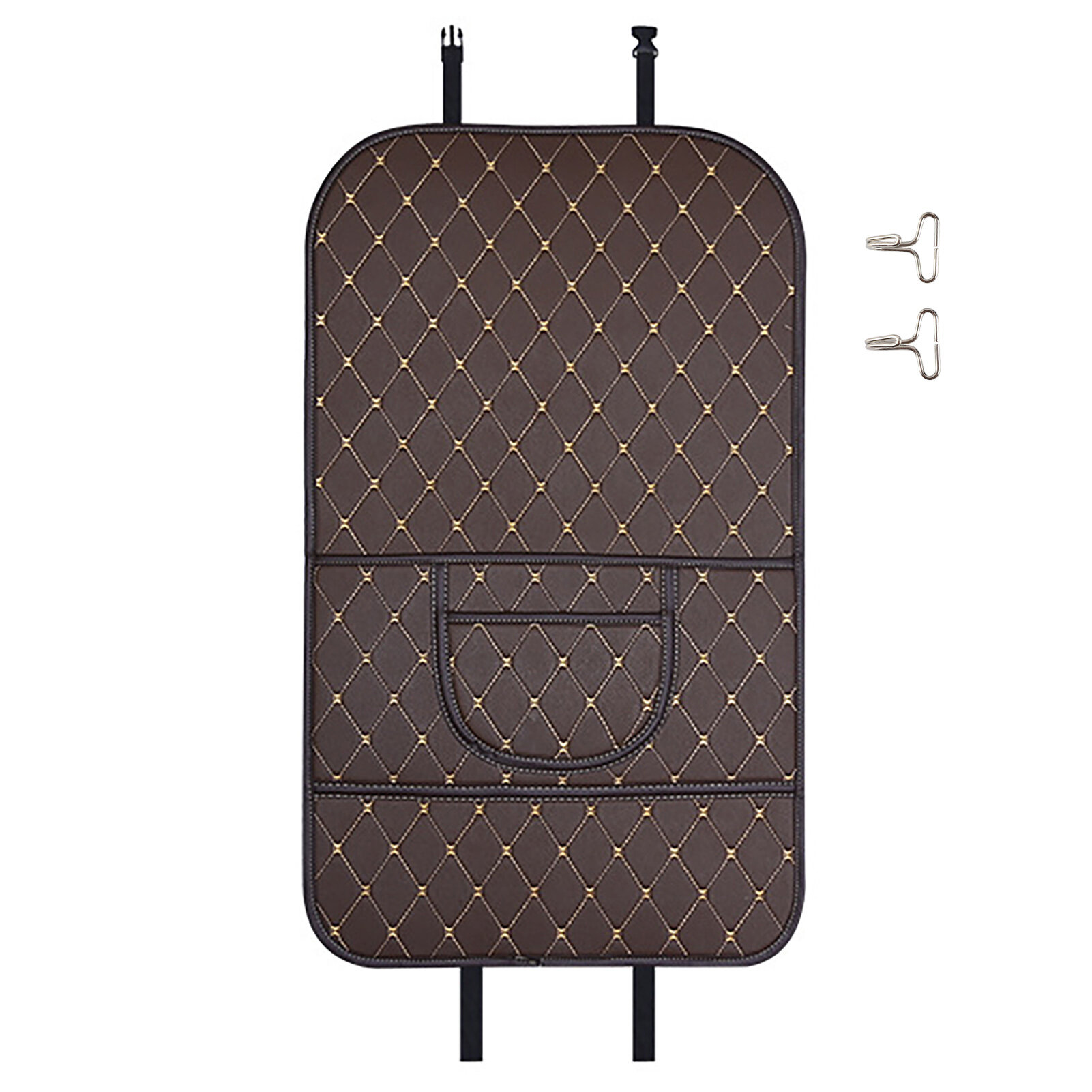 Защитник сиденья автомобиля с карманом с хранением кармана искусственная кожаная кожаная грязь задний коврик Universal Fit для автомобилей