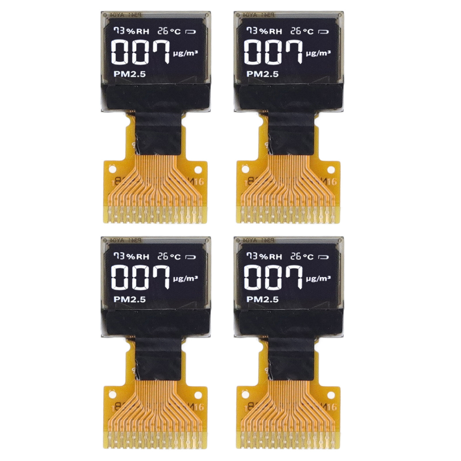 4 шт. 0,42 дюйма, модуль дисплея с органическим светодиодом, 70x40 SSD1315, интерфейс SPI IIC, 16-контактный белый модуль дисплея
