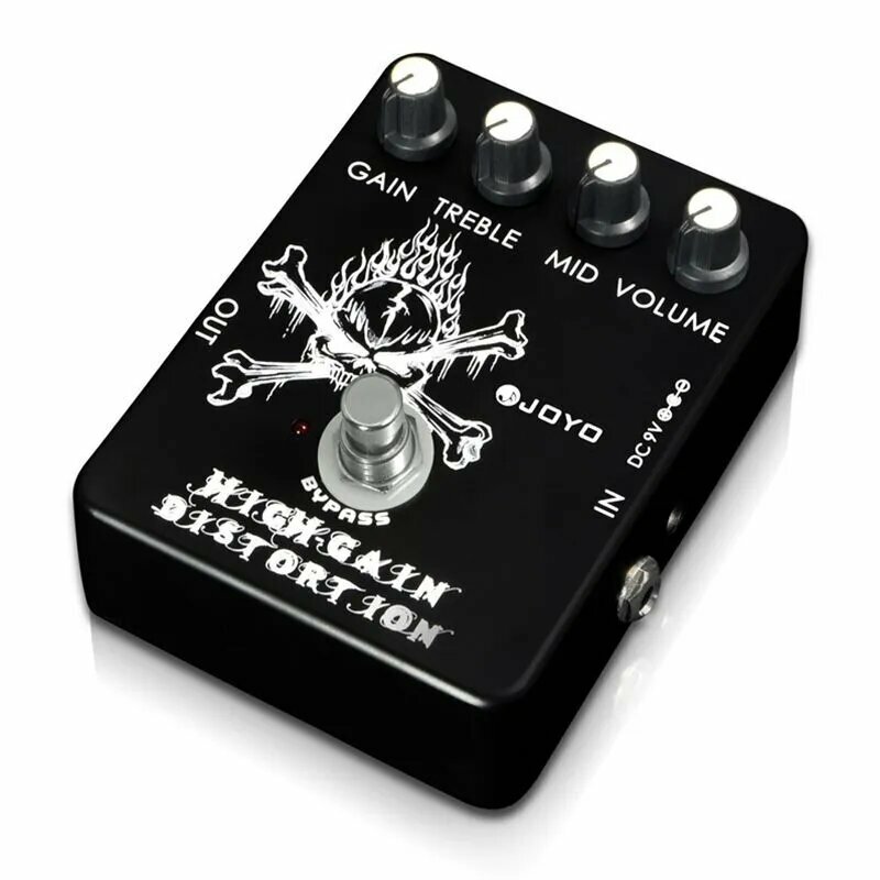 Педаль эффектов JOYO JF-04 High Gain Distortion для электрогитары, черная, алюминиевый корпус