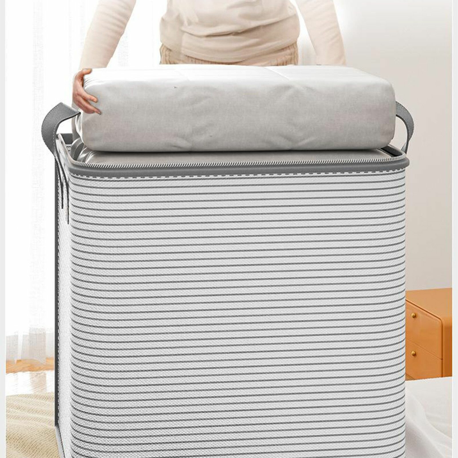 Большой складной водонепроницаемый контейнер для белья с усиленной ручкой, мешок для хранения одежды, одеял и игрушек, идеальный для дома, путешествий и переездов