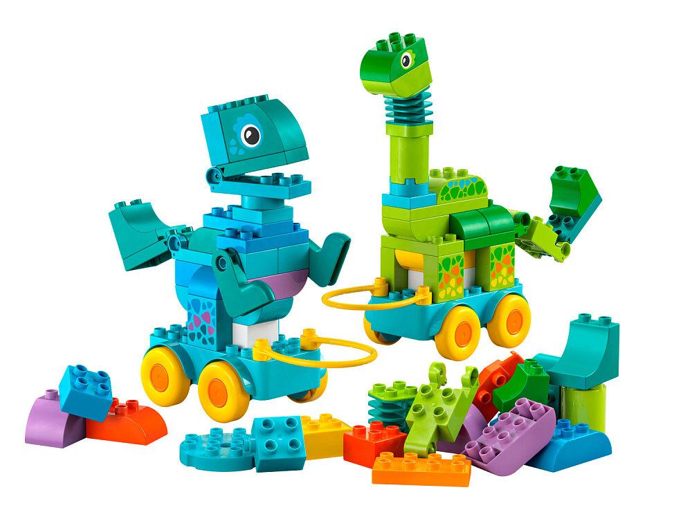 Конструктор LEGO DUPLO 10451 Конструктор Динозавры на колесах, 3в1