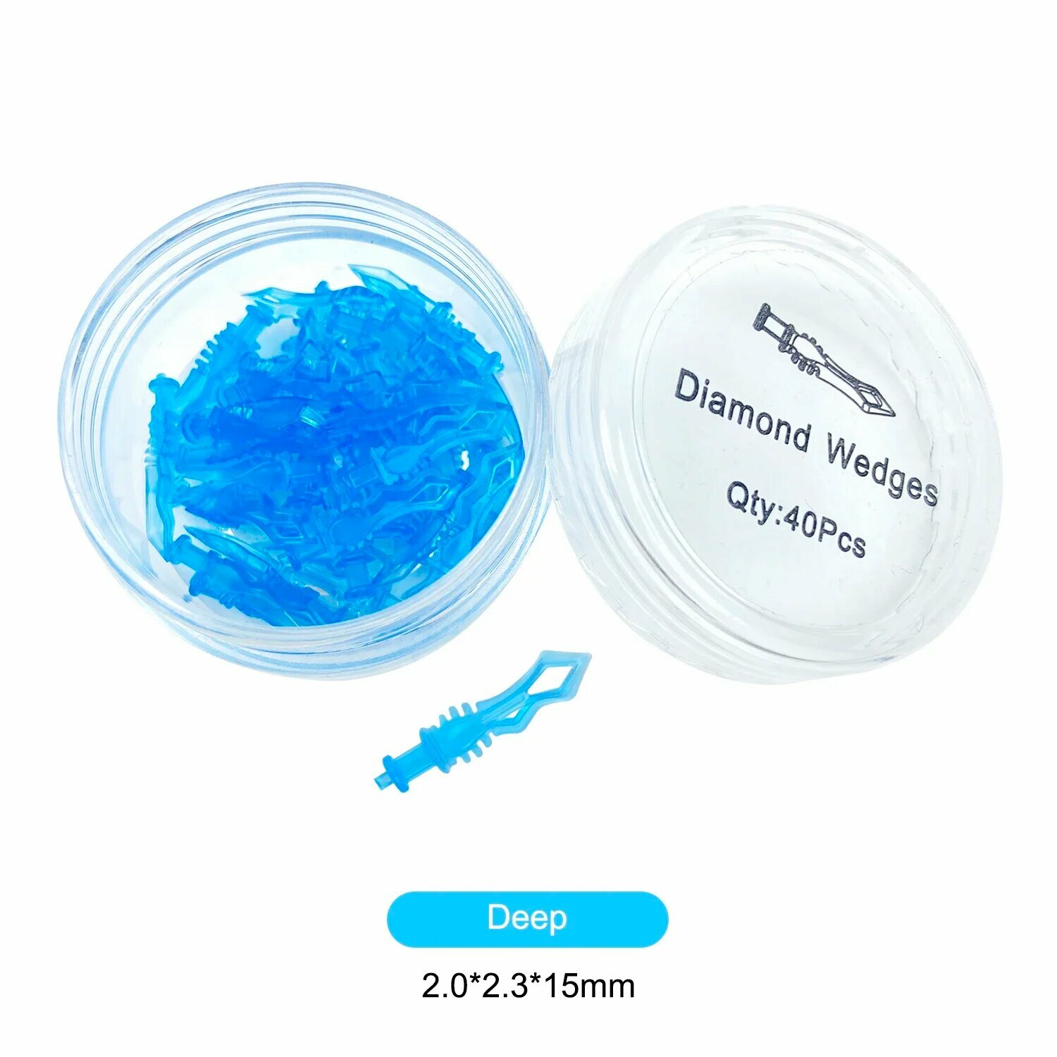 Алмазные клинья стоматологические, 40pcs, Deep
