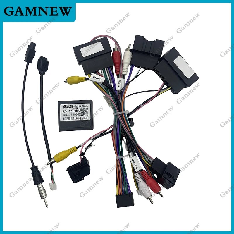 16-контактный автомобильный жгут проводов, адаптер кабеля питания Canbus Box для Ford Focus Kuga Edge Explorer Fiesta Escape RZ-FD09 Cable Canbus