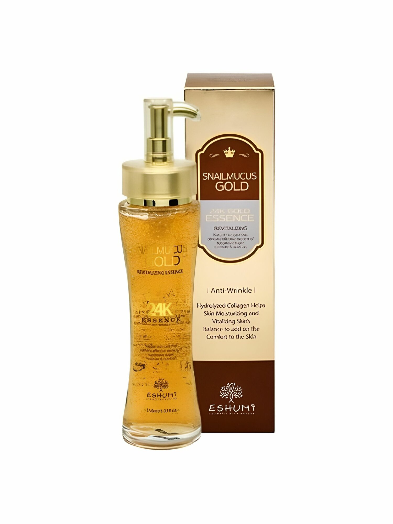 Eshumi Эссенция восстанавливающая с коллоидным золотом и муцином улитки Snail Mucus Gold 24k 150 мл