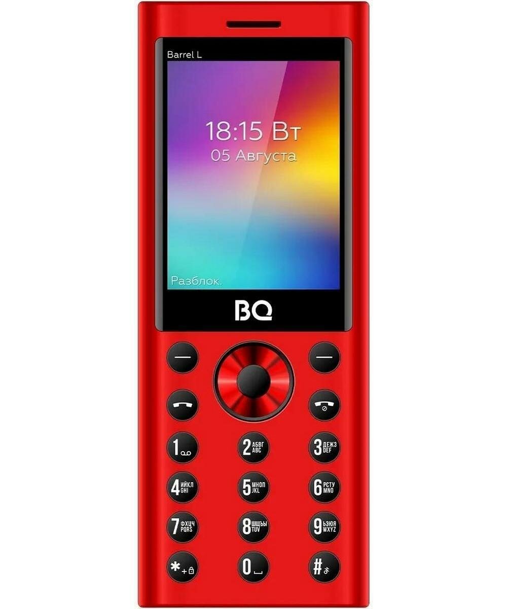 Мобильный телефон BQ 2458 Barrel L Красно-черный 3 sim 2.4″ TFT 2G 1000 mAh RU
