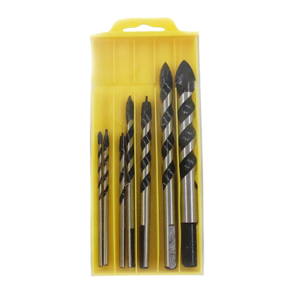 5/7 шт. Цементированные цементированные карбид буриль бит набор стеклянная металлическая плитка бит бит каменная буровая бит для фарфоровой керамической плитки бетон бетон