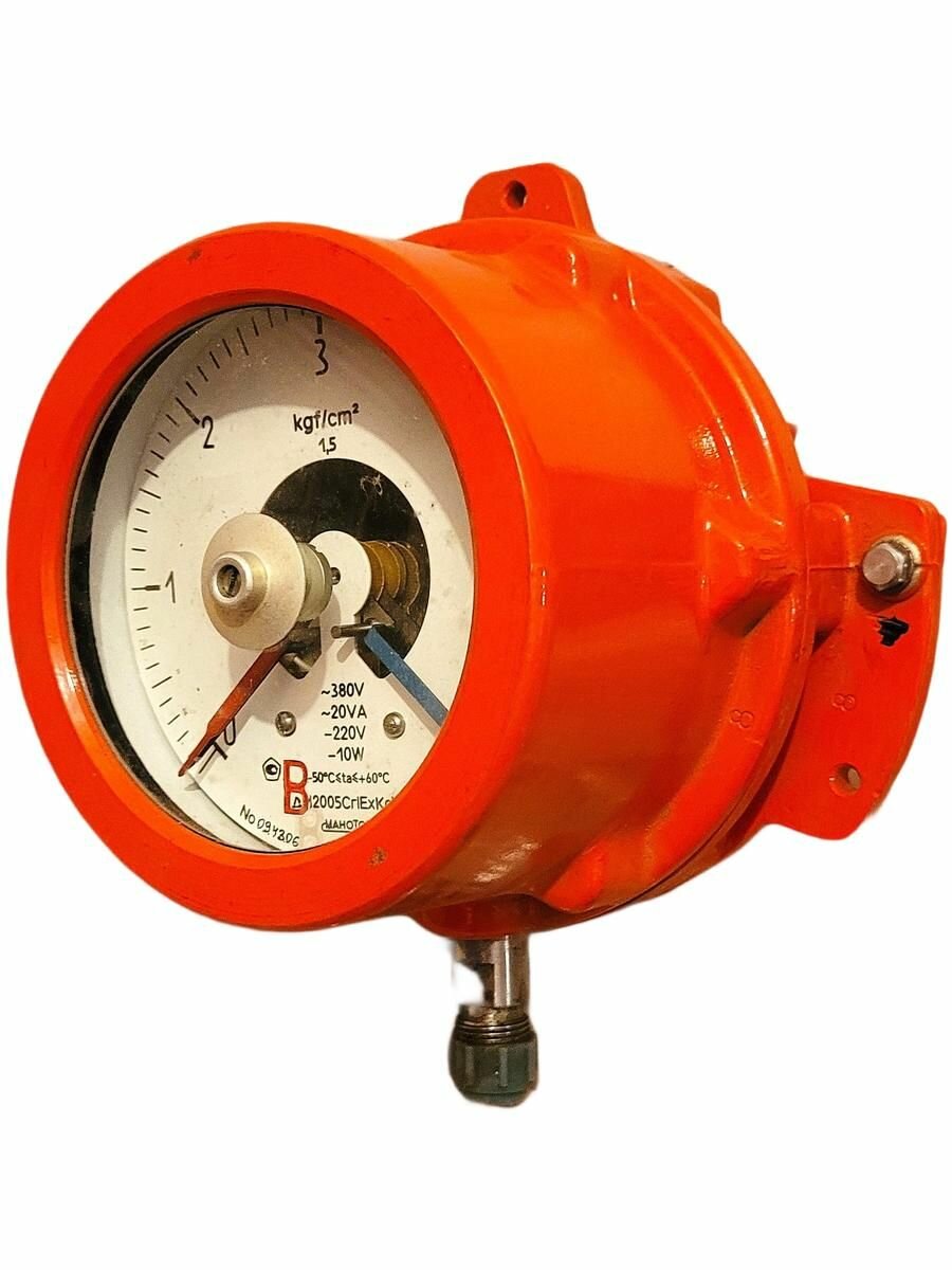 Манометр ДМ2005 Сг IEx Kc У3 6 кгс/см2 взрывозащмщенный электроконтактный показывающий сигнализирующий