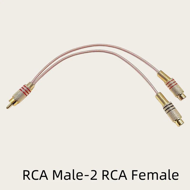 RCA на 2X 3X RCA «папа» и «мама» Y-образный разветвитель, объединитель хвостового волокна, кабель RG316, AV-адаптер, аудиокабель усилителя мощности