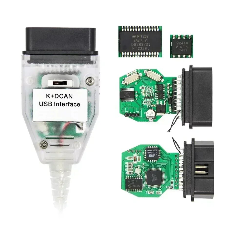 10 шт./лот для bmw inpa K + DCAN USB-интерфейс с поддержкой переключателя K Line K + CAN OBD2 кабель K + CAN с чипом FT232RL