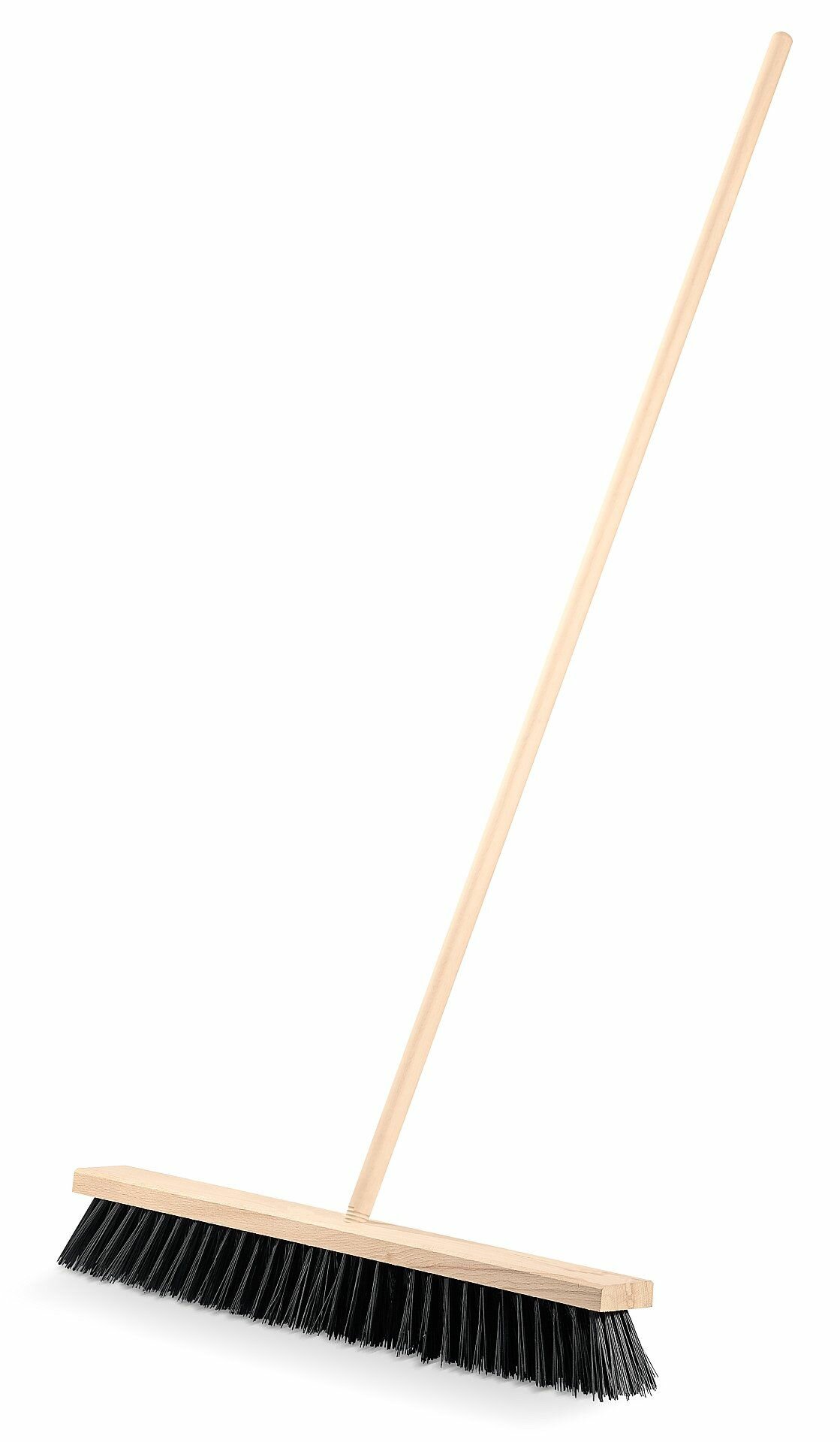 GRINDA EURO буковая колодка 60см, шлифованный черенок из берёзы 120см (d22мм) щетина 70мм, 5-рядная, уличная щётка с черенком (39251-600)