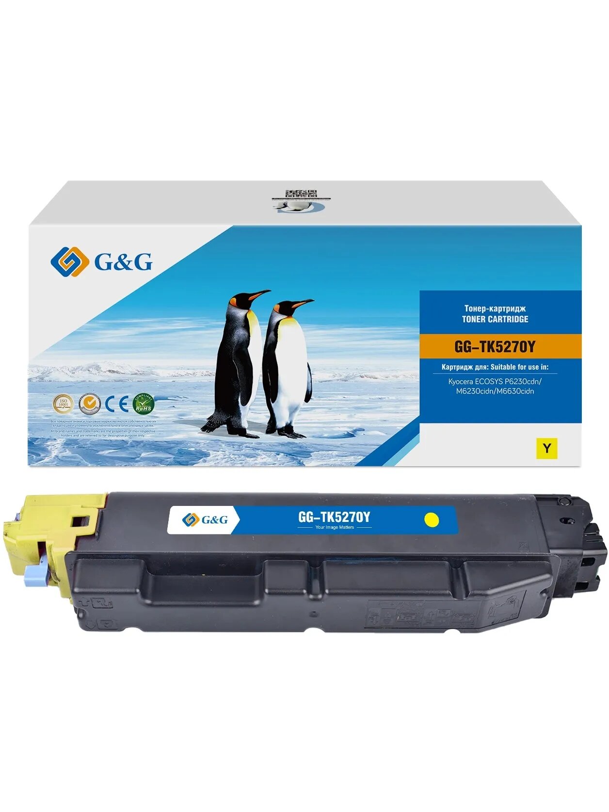 Картридж G&G TK-5270Y GG-TK-5270Y, желтый, 6000 стр, для KYOCERA ECOSYS