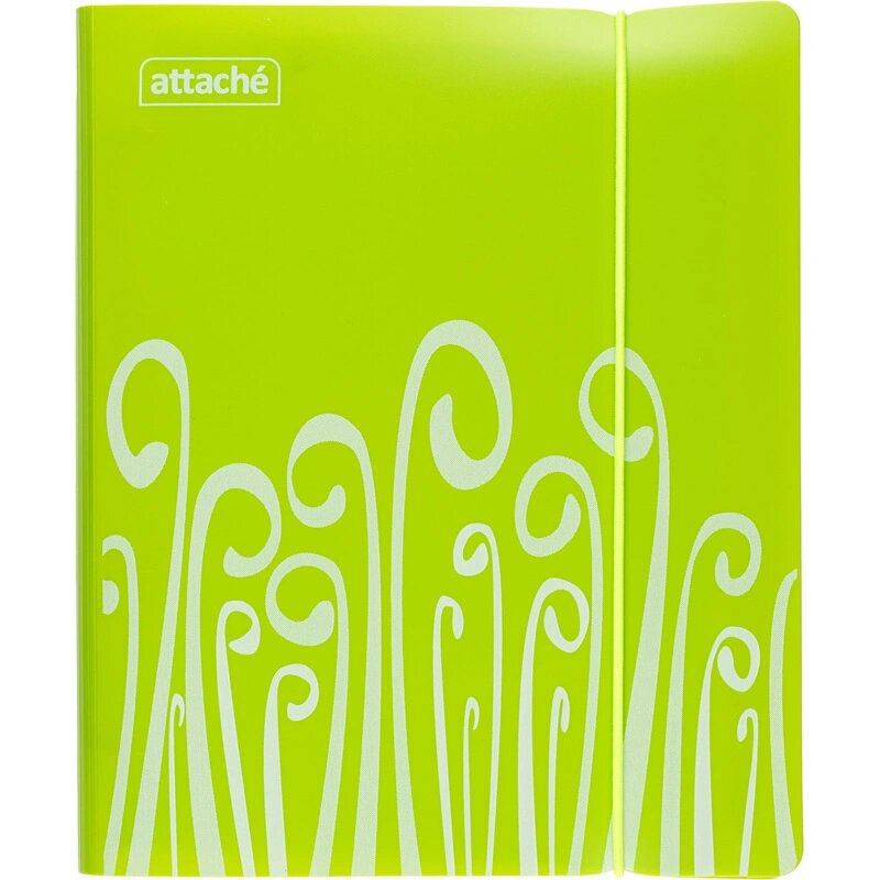 Бизнес-тетрадь А5,120 л, пласт обл, на рез, с разд, ATTACHE FANTASY, салат