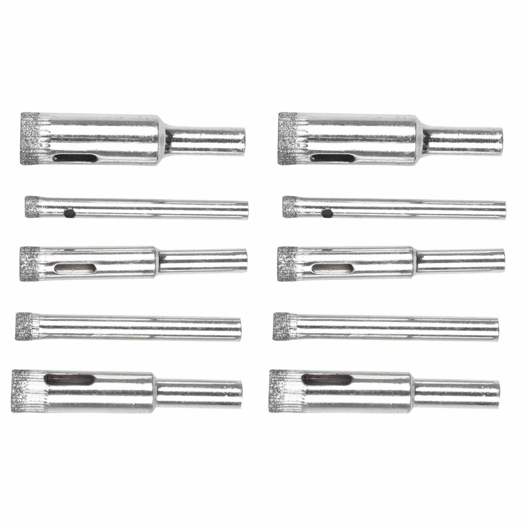 Набор коронок с алмазным покрытием, 10 шт, 5/6/8/10/12 мм