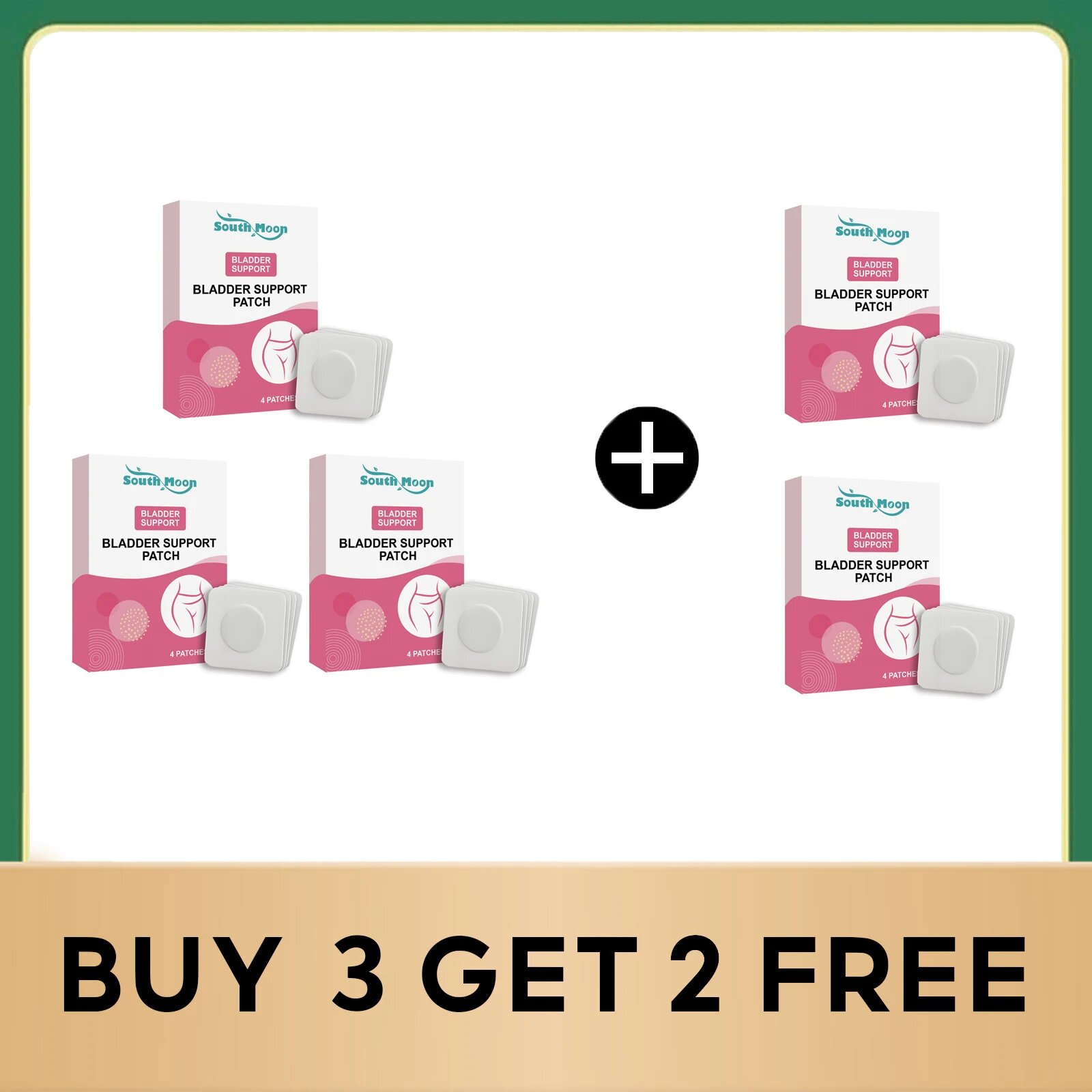 Пластырь для поддержки мочевого пузыря SOUTH MOON, Buy 3 get 2 free