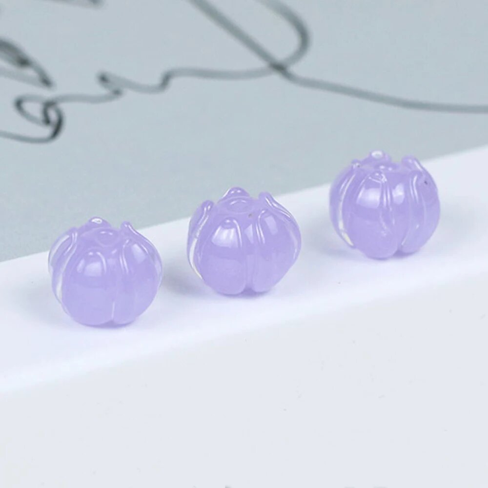 Бусины тыква лиловые стеклянные 5 шт, Color: 15