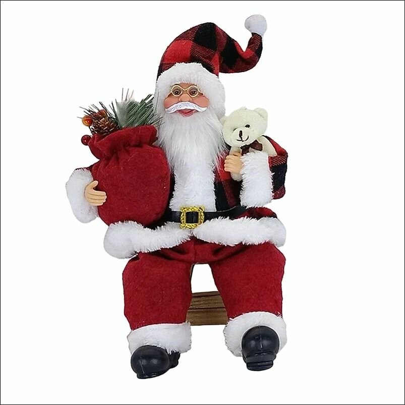 Фигурка новогодняя, Санта Клаус, 04, высота 35см, длина 18 см