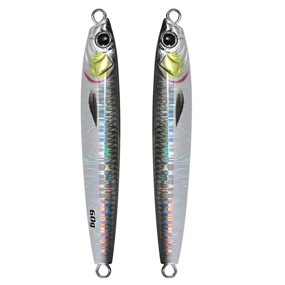 Металлические джиги JIGGING PRO 40г 60г для морской рыбалки 60g, Black