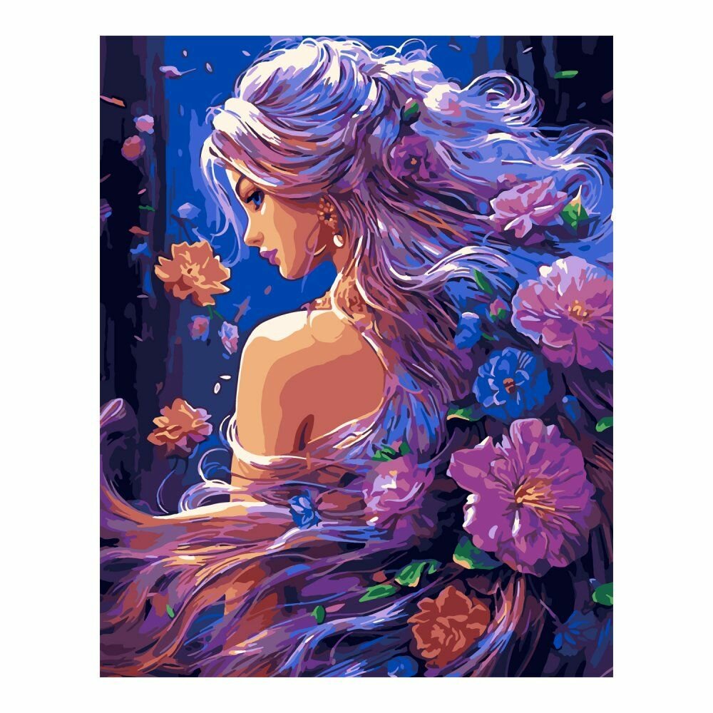 Картина по номерам Почувствуй себя художником Цветочная грация 400х500мм лори