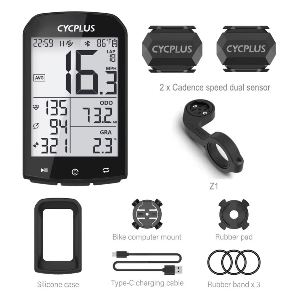 Велокомпьютер CYCPLUS M1 Черный, M1 C3 C3 Z1