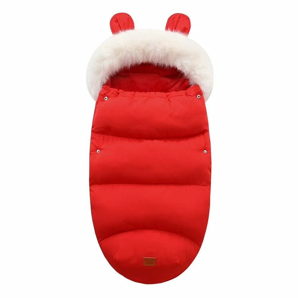 KNOW EASY-Зимний конверт для новорожденных утепленный, флисовый комбинезон-мешок для коляски, теплый конверт на овчине для прогулок