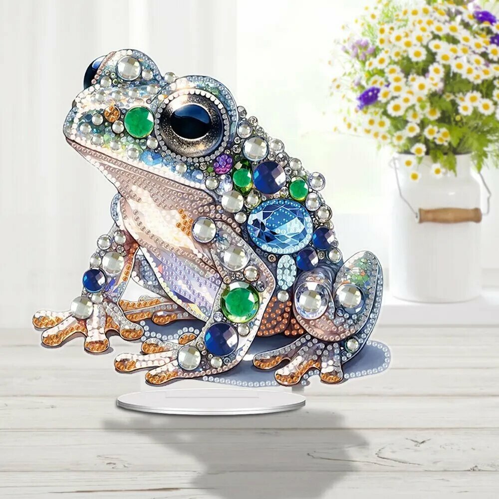 Украшения с алмазной росписью, милые маленькие лягушки, креативные украшения для дома