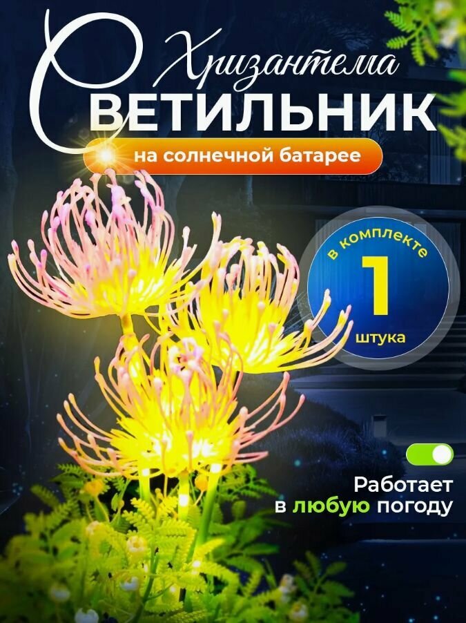 Садовый солнечный светильник в форме паукообразного цветка (Lycoris radiata)-pty250922-G