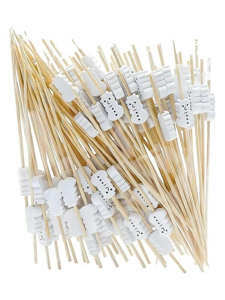 50 шт. бамбуковых палочек с рождественскими фруктами