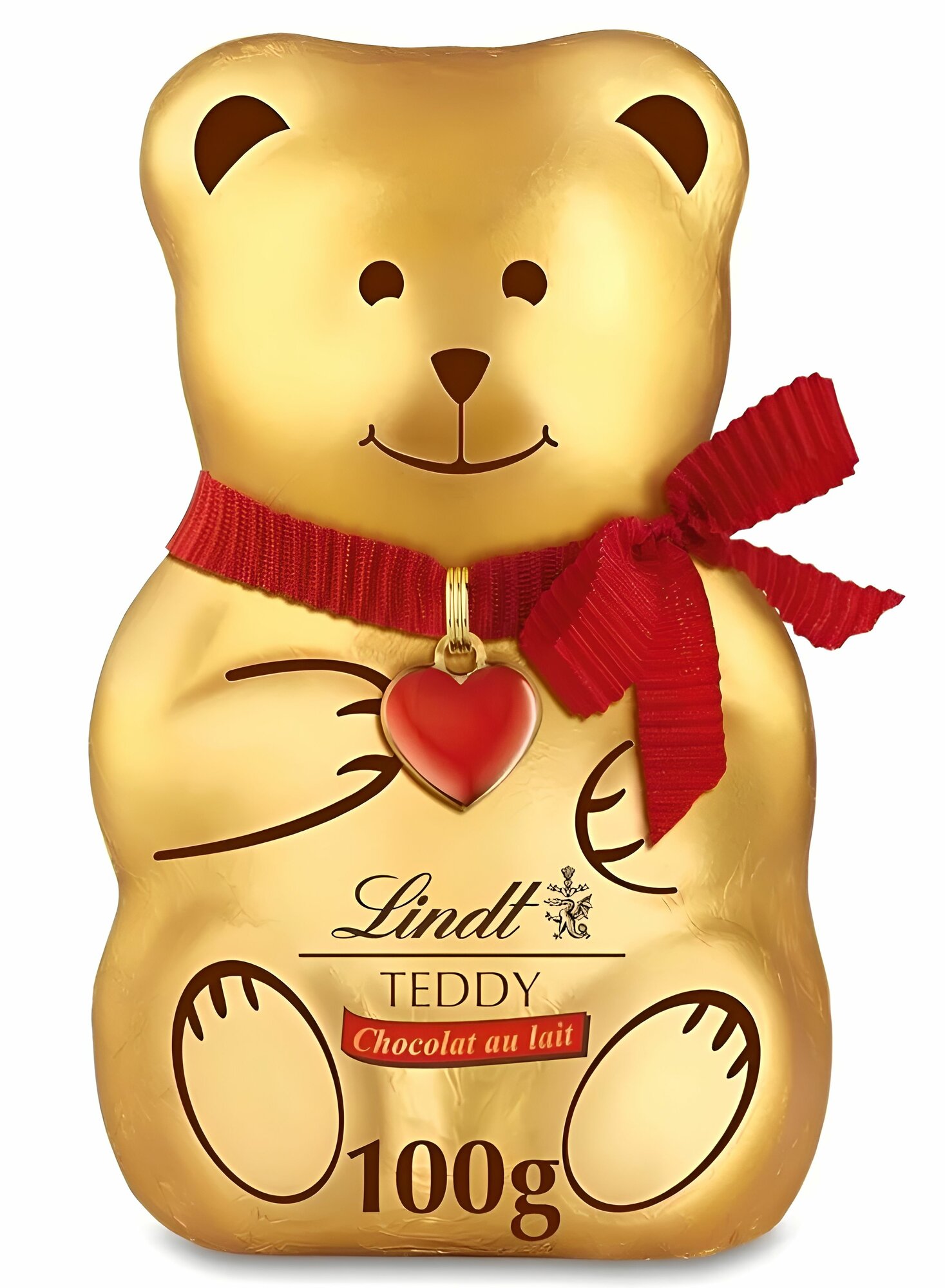 Молочный шоколад Линдт. Фигурка в форме медведя "Тедди" 100 гр. 5 шт.