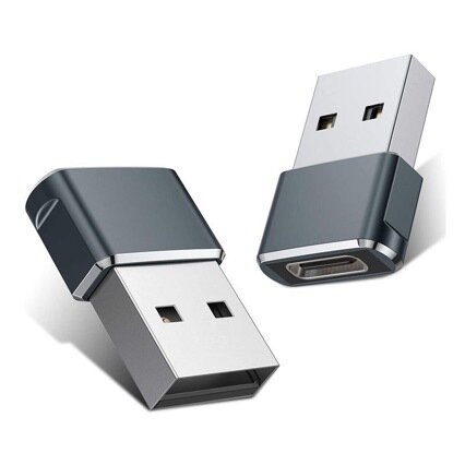 Универсальный адаптер Type-C к USB для зарядки Android и iPhone, серый цвет, преобразователь данных для смартфонов