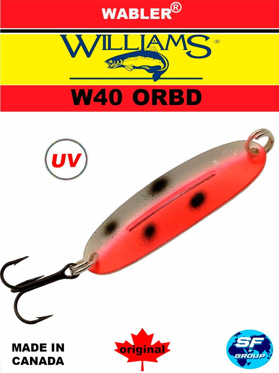 Блесны Williams Wabler W40OB-ORBD