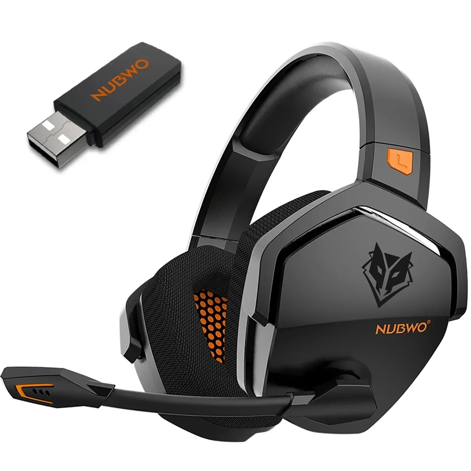 Беспроводные игровые наушники NUBWO G06 оранжевые