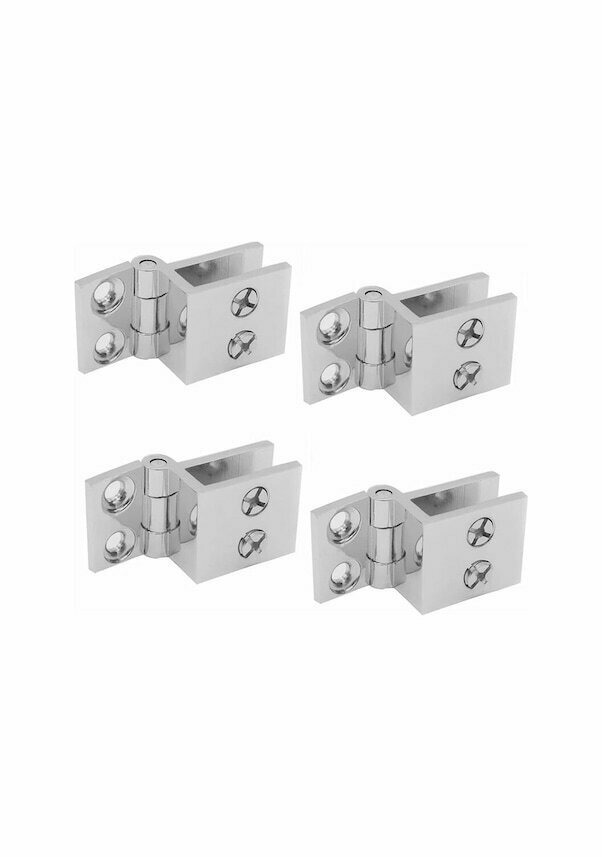 Проволочная петля для стекла без отверстий, петля для дверцы шкафа, петля для стеклянной дверцы шкафа, петля для витрины, петля без отверстий, упаковка содержит 4 петли