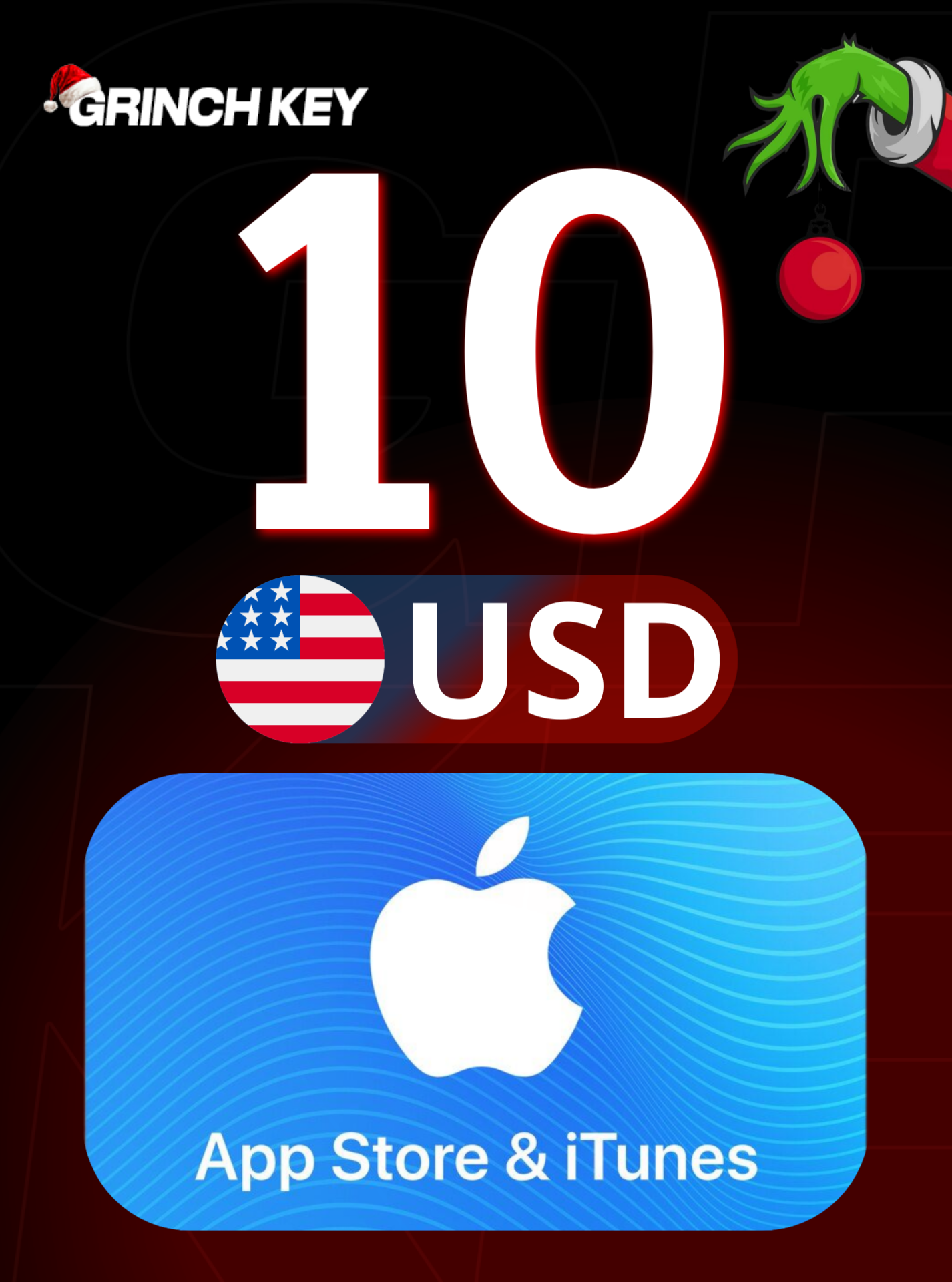 Подарочная карта Apple | Пополнение App Store&iTunes (Apple ID) | на 10$ Долларов