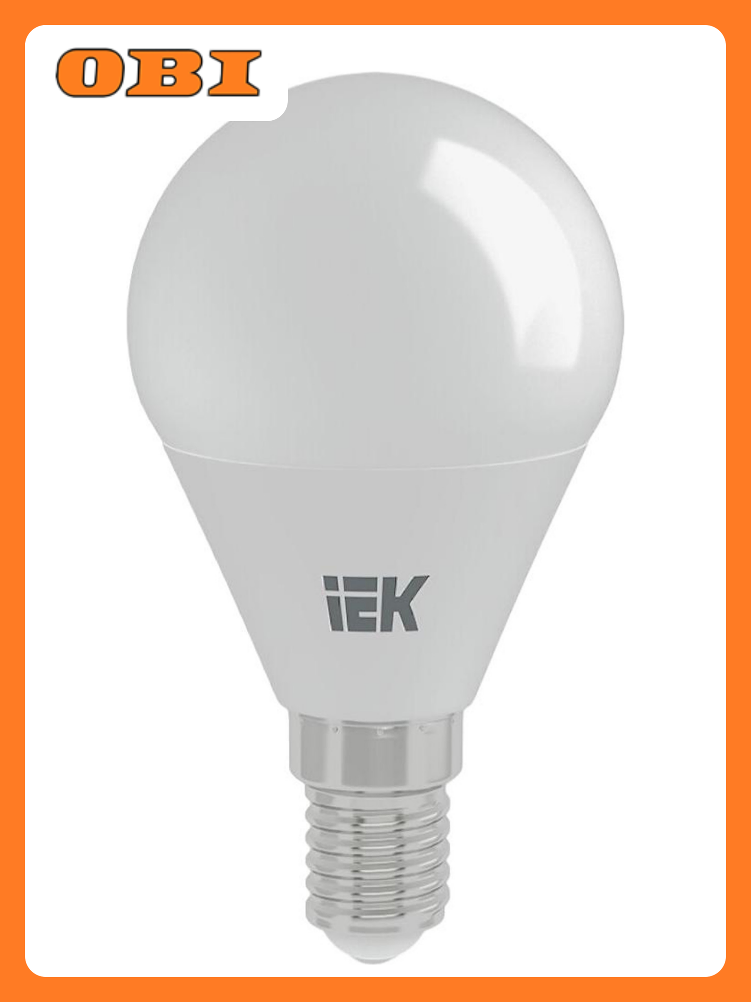 Светодиодная лампа IEK G45 E14 7 Вт 630 лм 3000 К шар