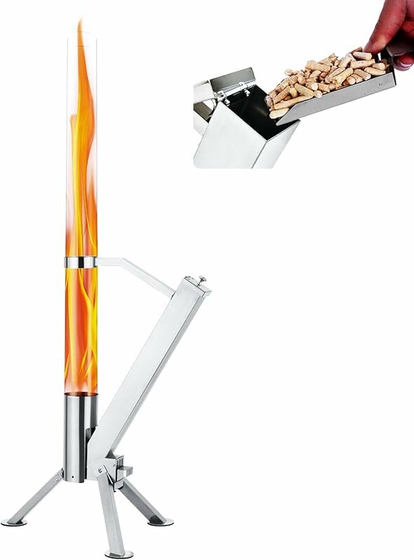 Кострище на древесных гранулах для улицы