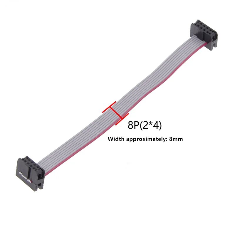 Ленточный кабель JTAG 8P(2*4) серый 20см