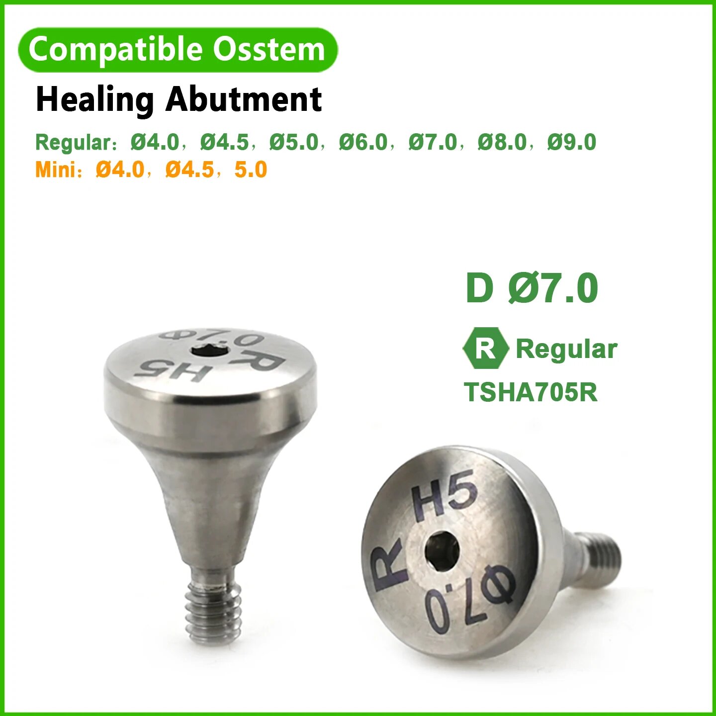 Healing Abutment D Ø7.0 Regular TSHA705R