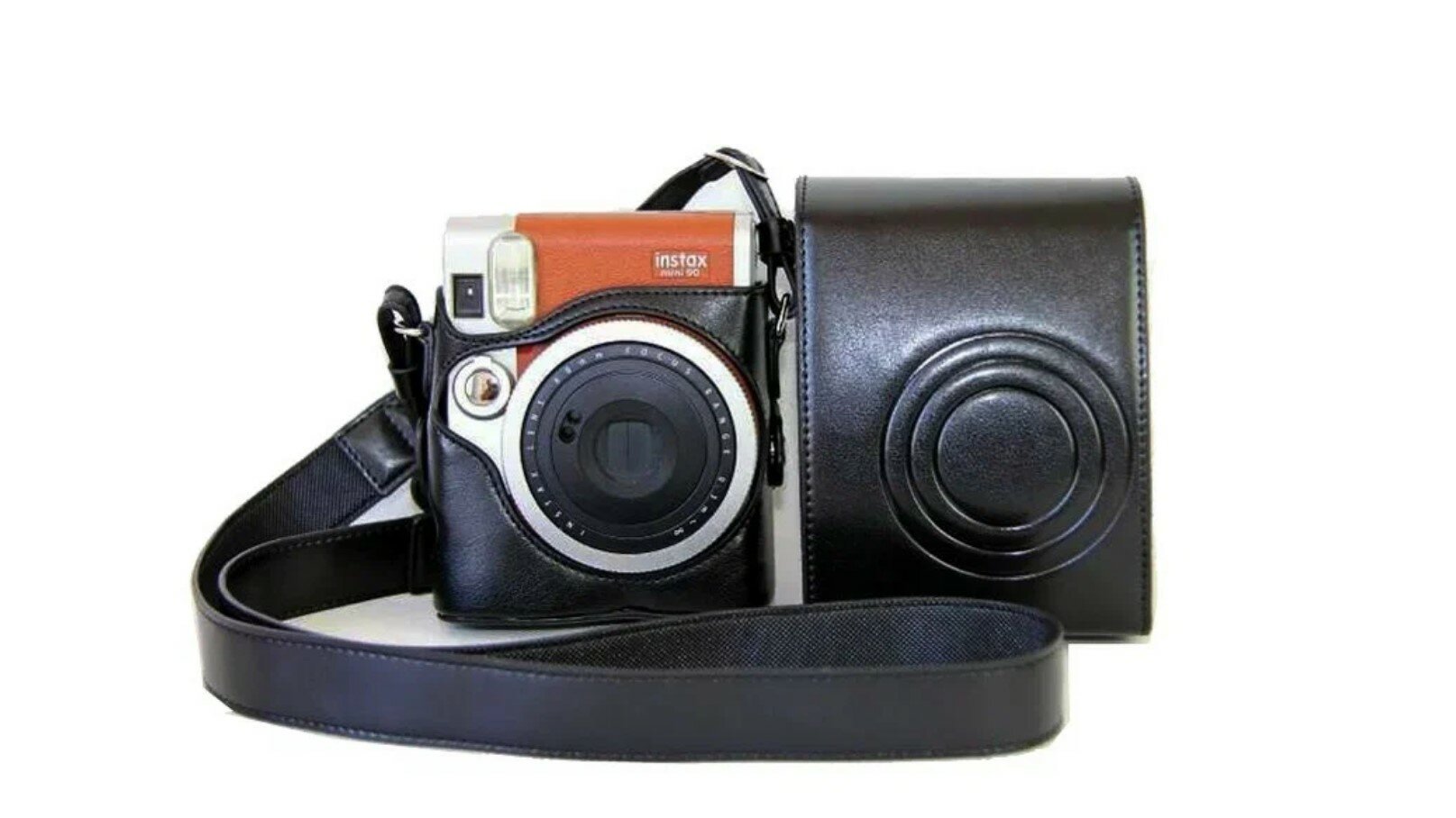 Защитный чехол-сумка-футляр MyPads для фотоаппарата Fujifilm Instax Mini 90 противоударный усиленный легкий черный