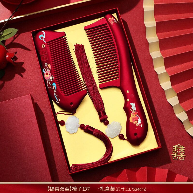 Зеркало-расческа для свадьбы, пара для невесты, высококачественная подарочная коробка, свадебные принадлежности, коллекция свадебных маленьких круглых зеркал