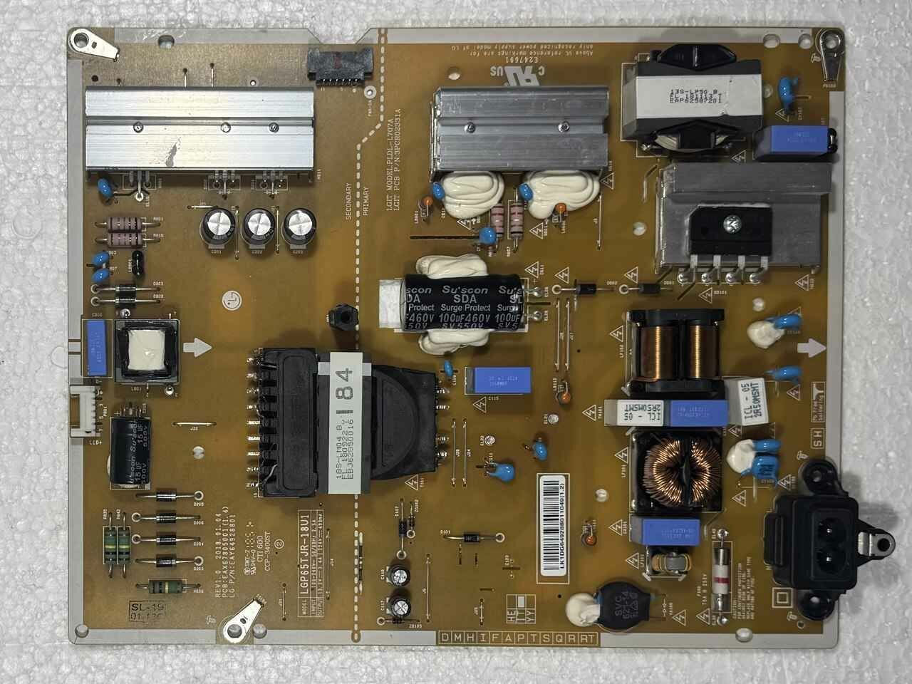 Блок питания PSU: EAX67805001(1.4) EAY64928801 для телевизора 65UK6300PLB