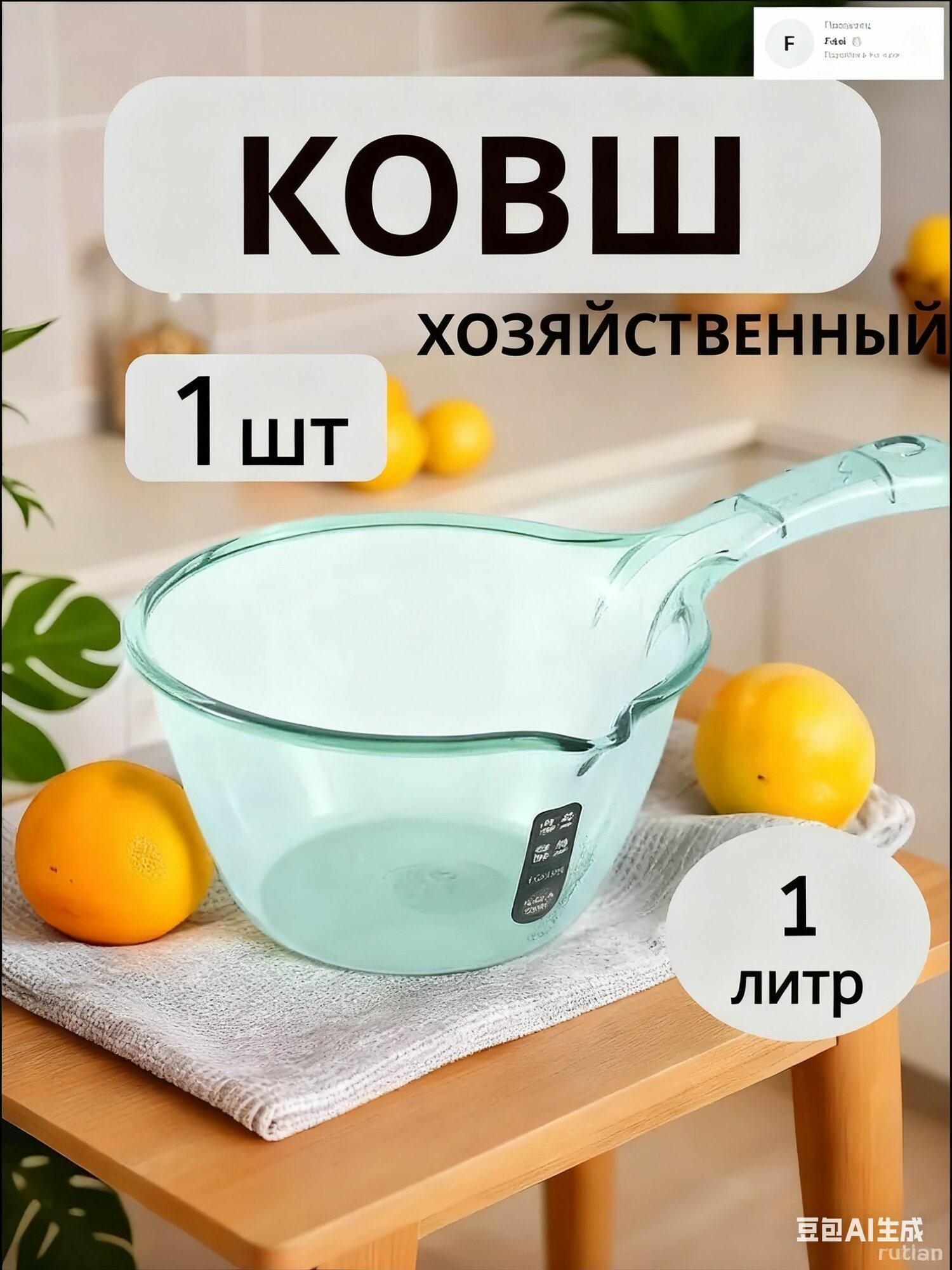 Ковш хозяйственный пластик 1 шт
