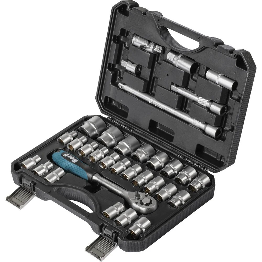 Набор ручного инструмента BORT BTK-33 93418514, 12-гранные головки, 33 шт