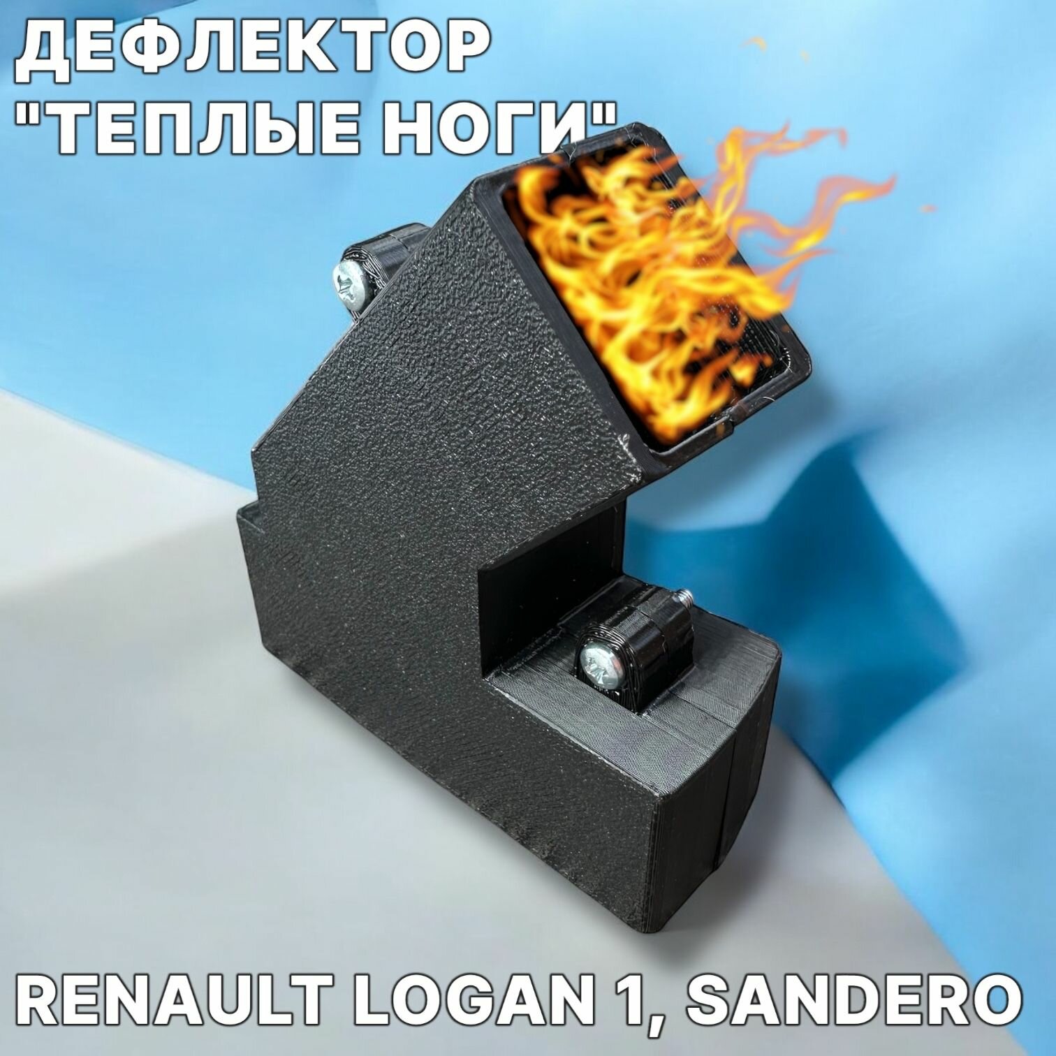 Дефлектор печки "Тёплые ноги" для Рено Логан 1, Сандеро 1, Дастер/ Накладка для обогрева ног водителя
