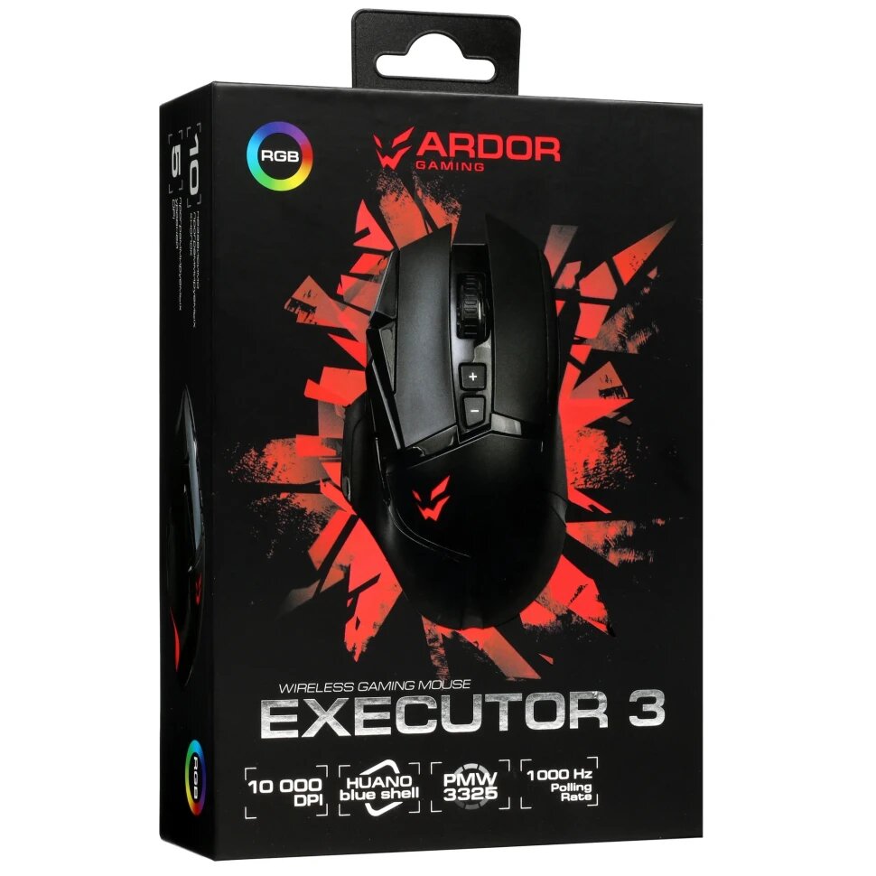 Мышь беспроводная/проводная ARDOR GAMING Executor 3 Wireless [ARDW-ET3325-BK] черный