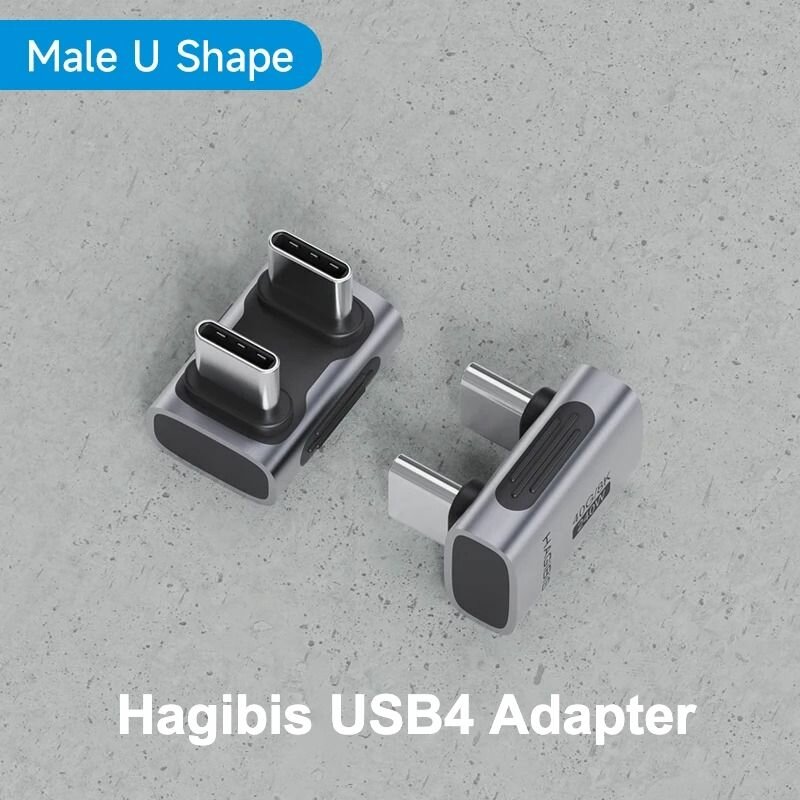 Hagibis 240 Вт USB4 C-C Адаптер 40 Гбит / с 8K 60 Гц преобразователь на 90 градусов