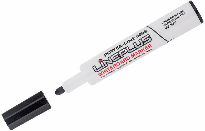 Маркер для белых досок Line Plus "600B" черный, пулевидный, 3мм, 207960