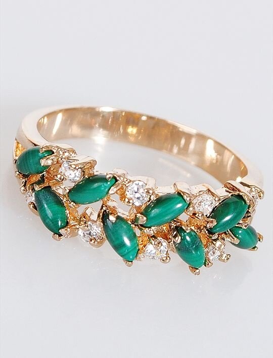 Кольцо, малахит